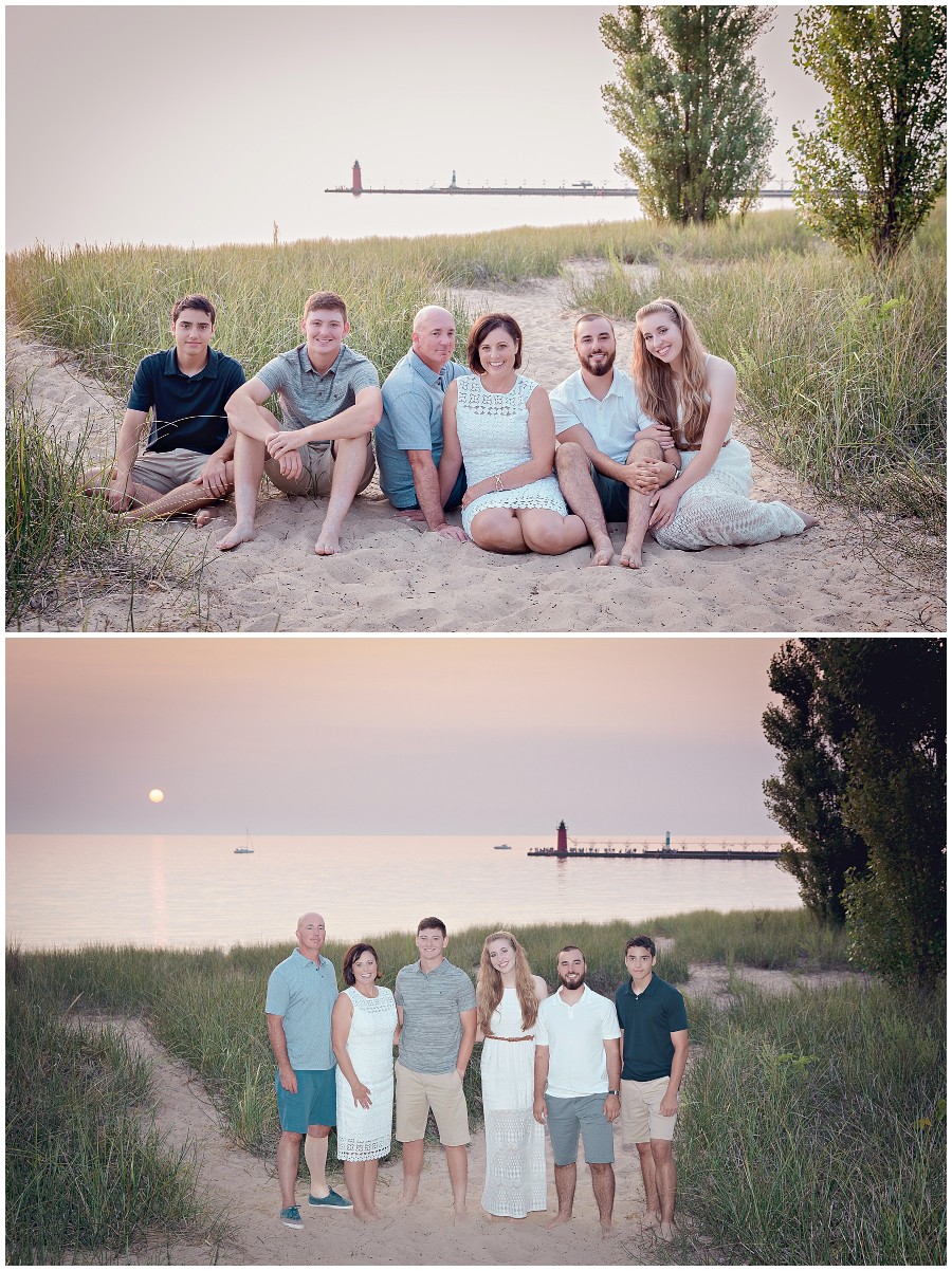 Families creating memories through photographs on Lake Michigan ...