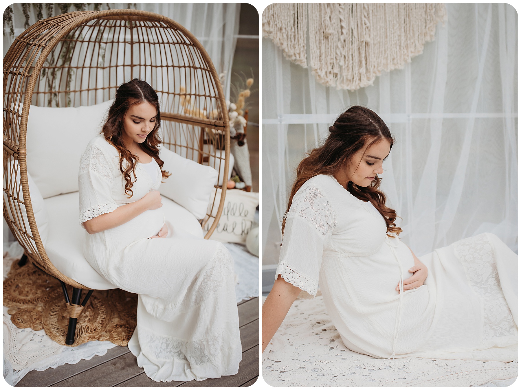 Kalamazoo bohemian maternity session in studio she shed - Gregersen ...